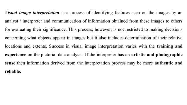ELEMENTS OF VISUAL INTERPRETATION OF AIR PHOTOGAPHS AND SATTELITE ...