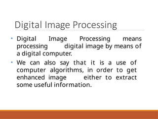 Elements of visual perception in digital image processing | PPTX