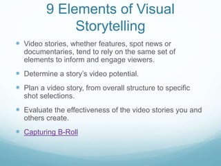 Elements of visual storytelling | PPTX