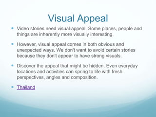 Elements of visual storytelling | PPTX