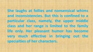Elements of wit, humor, and irony in pride and prejudice . | PPTX