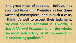 Elements of wit, humor, and irony in pride and prejudice . | PPTX