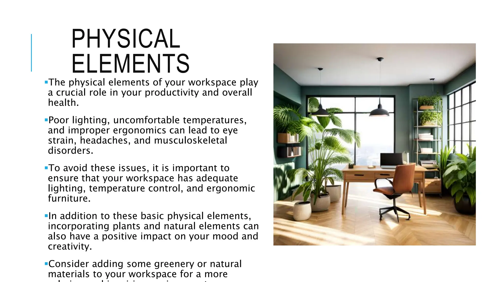 various ELEMENTS OF WORKSPACE.pptx