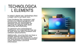 various ELEMENTS OF WORKSPACE.pptx