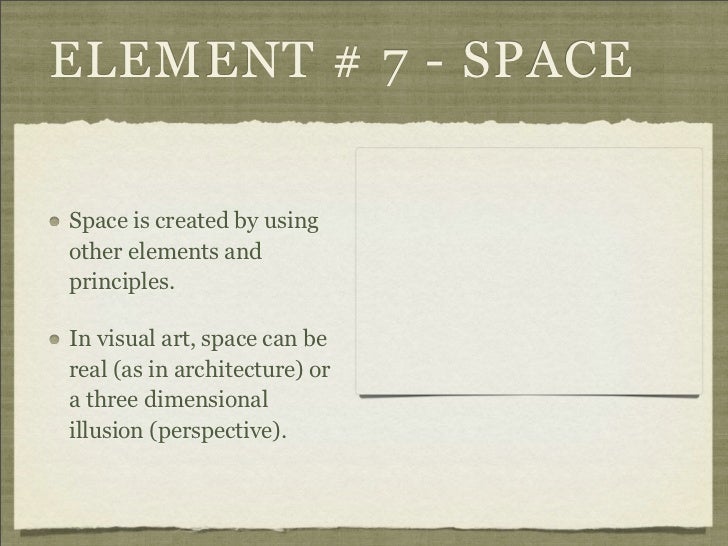 Space Elements And Principles