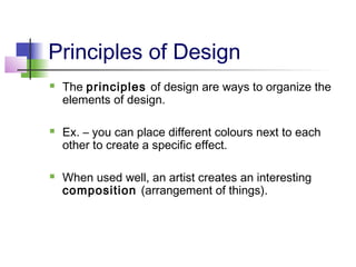 Elements & principles of art | PPT