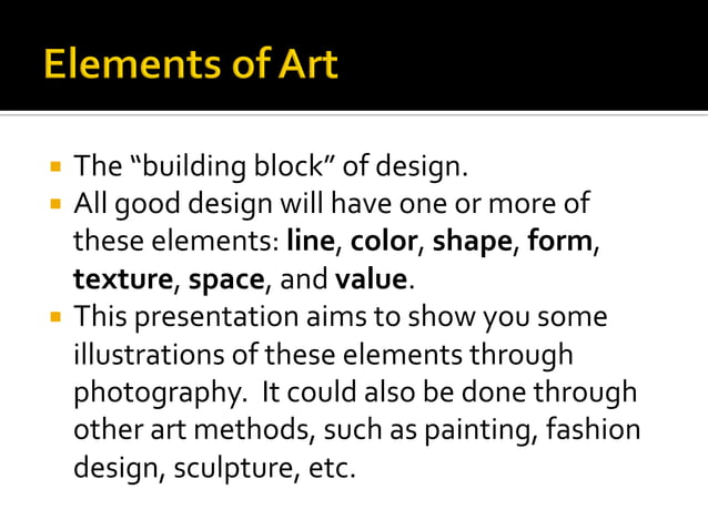 Elements & Principles of Art Through Photography | PDF | Design | Fine Art