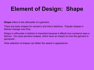 Elements_&_Principles_of_Design_New2pptx | PPTX | Women\'s Clothing ...