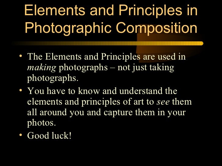 Elements principles of photo
