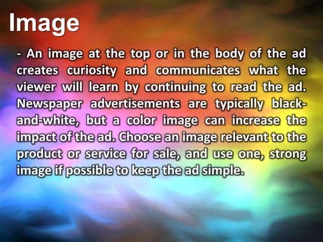 Elements of a print ad | PPTX | Marketing and Advertising | Business