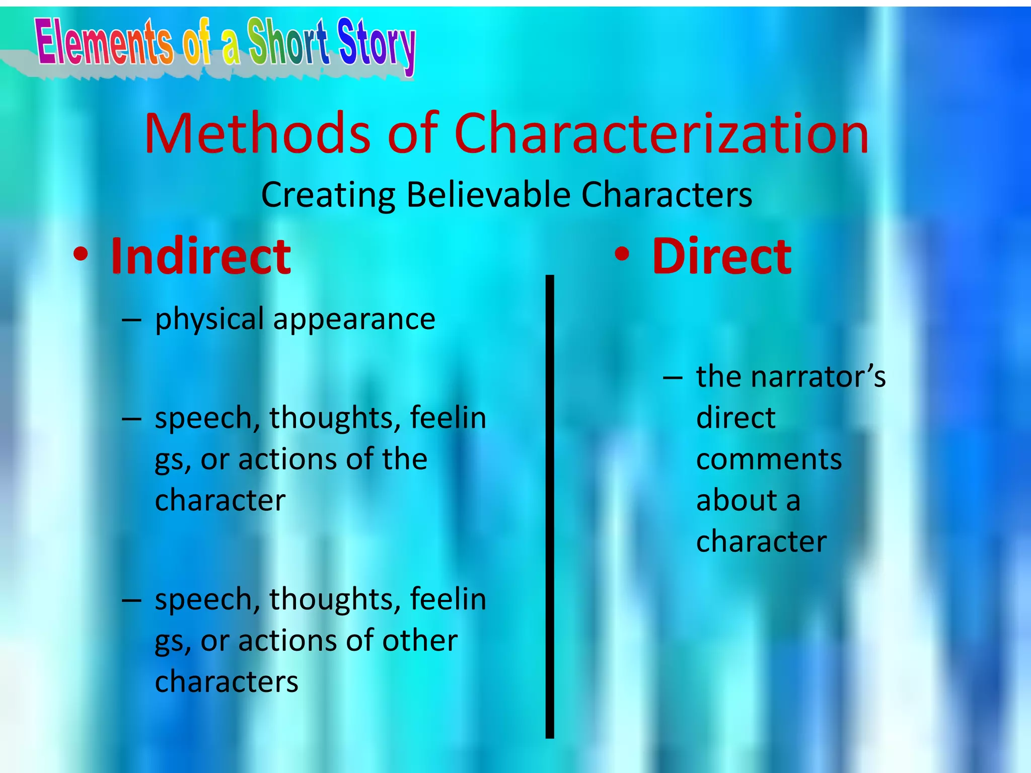 Elements of Short Story | PPT