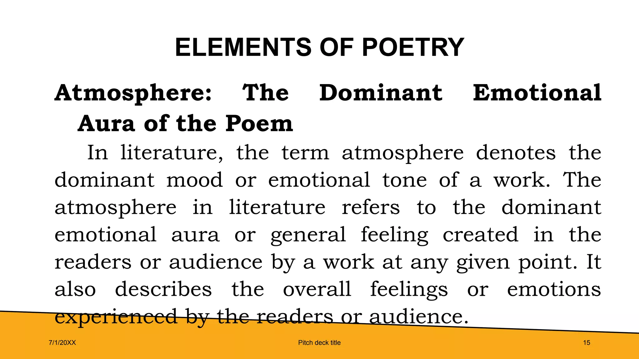 Elements, Techniques, and Literary Devices in Poetry | PPTX