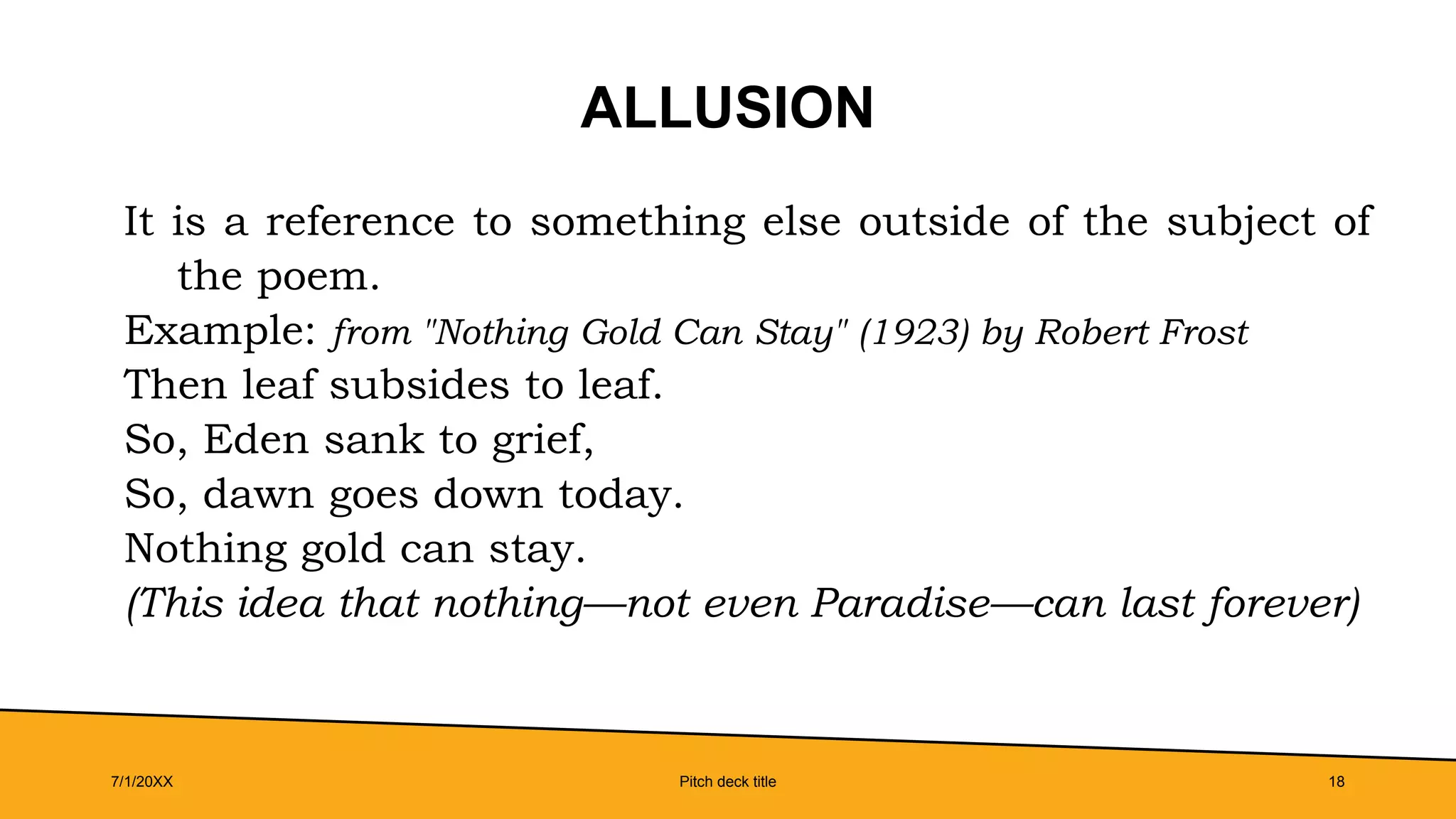 Elements, Techniques, and Literary Devices in Poetry | PPTX