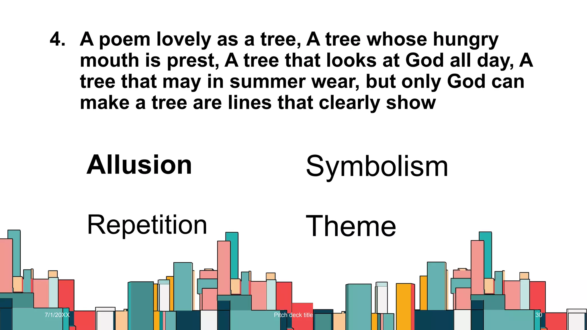 Elements, Techniques, and Literary Devices in Poetry | PPTX