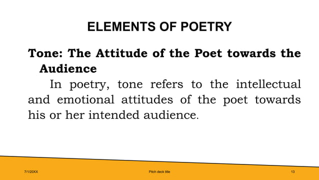 Elements, Techniques, and Literary Devices in Poetry | PPTX | Poetry ...