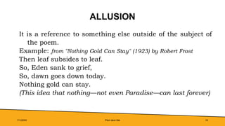 Elements, Techniques, and Literary Devices in Poetry | PPTX