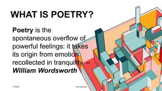 Elements, Techniques, and Literary Devices in Poetry | PPTX