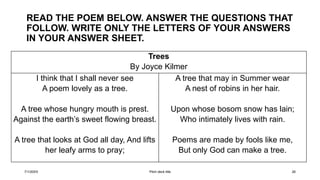 Elements, Techniques, and Literary Devices in Poetry | PPTX