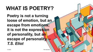 Elements, Techniques, and Literary Devices in Poetry | PPTX