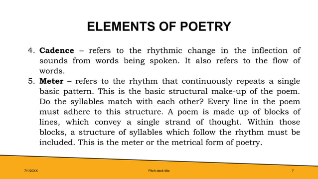 Elements, Techniques, and Literary Devices in Poetry | PPTX | Poetry ...