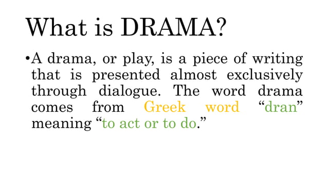 Elements, Techniques and Literary Devices in Drama.pptx | Drama | Genres