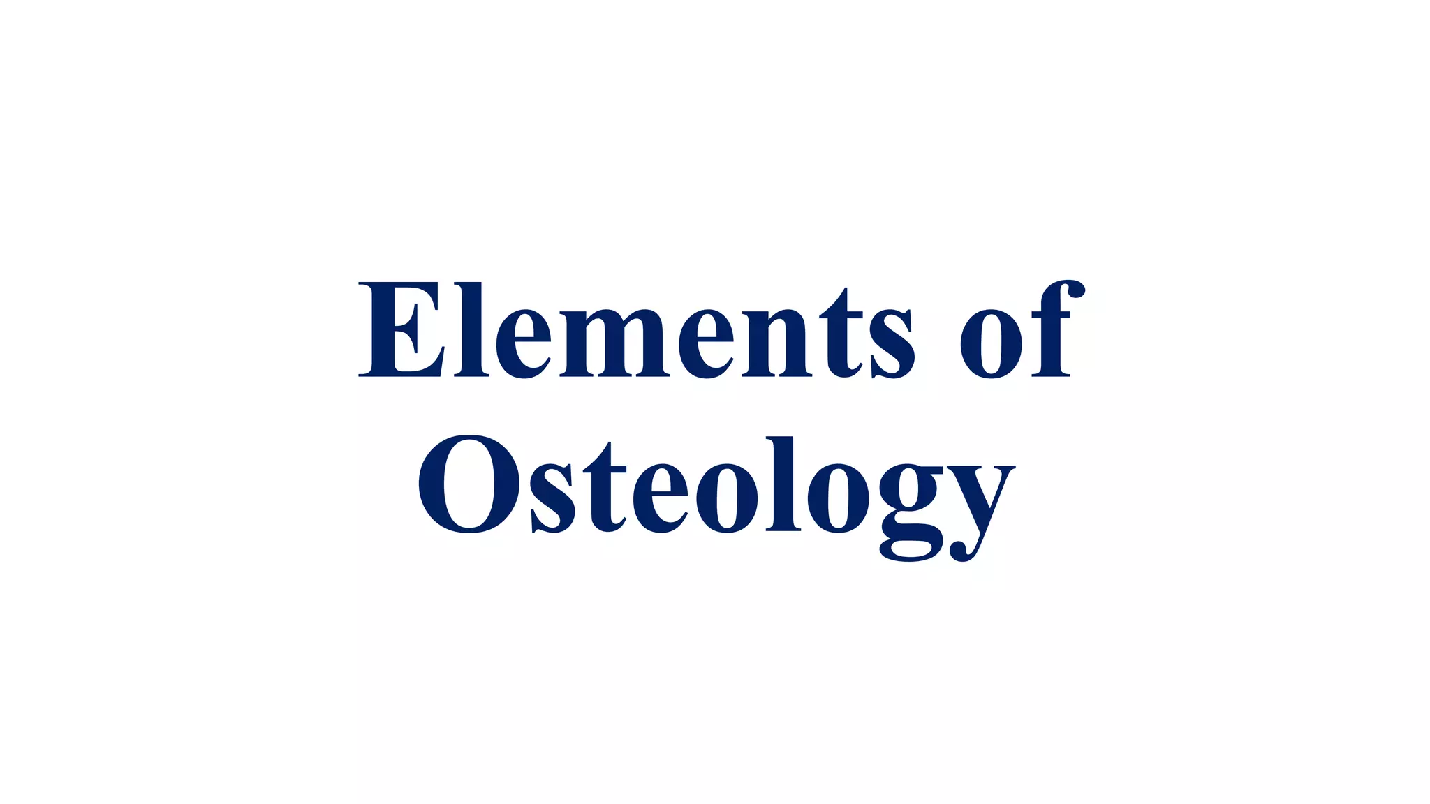 Elements to osteology | PDF