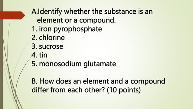 ELEMENTS VS COMPOUNDS.pptx | Chemistry | Science