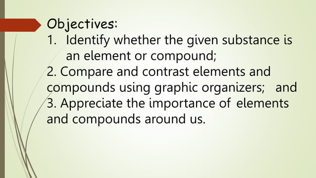 ELEMENTS VS COMPOUNDS.pptx | Chemistry | Science