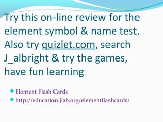 Element symbols quiz 3 | PPT
