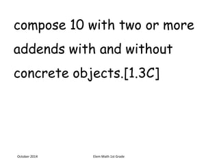 Elem Math 1st Grade (education about math) | PPTX