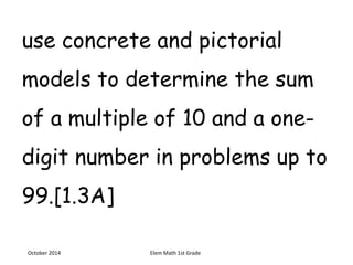 Elem Math 1st Grade (education about math) | PPT