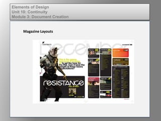 Elem of design unit 10 module 3 document creation | PPT