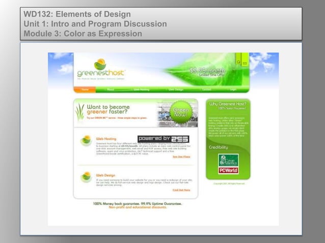 Elem of design unit 1 module 3 color as expression | PPT