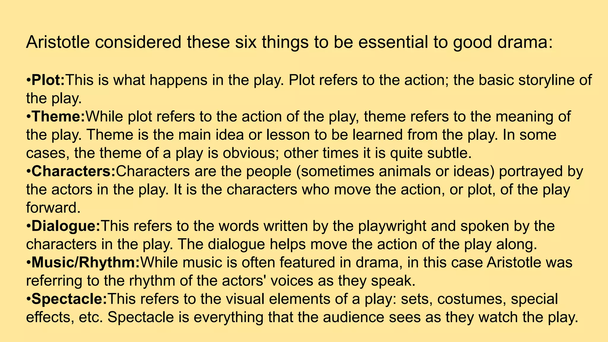 Elements of drama | PPTX