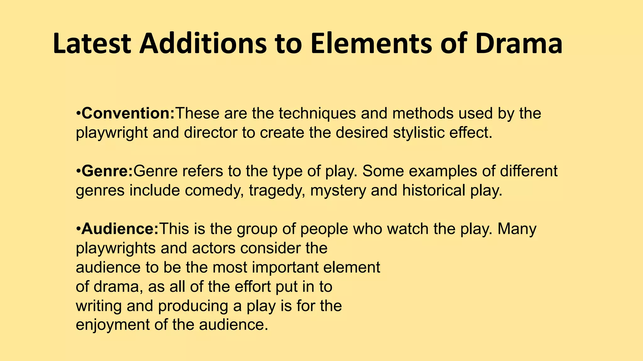 Elements of drama | PPTX