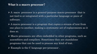 Elena Macro Processor | PPTX | Programming Languages | Computing