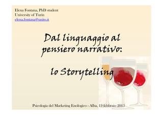 Elena Fontana, lo storytelling | PPT