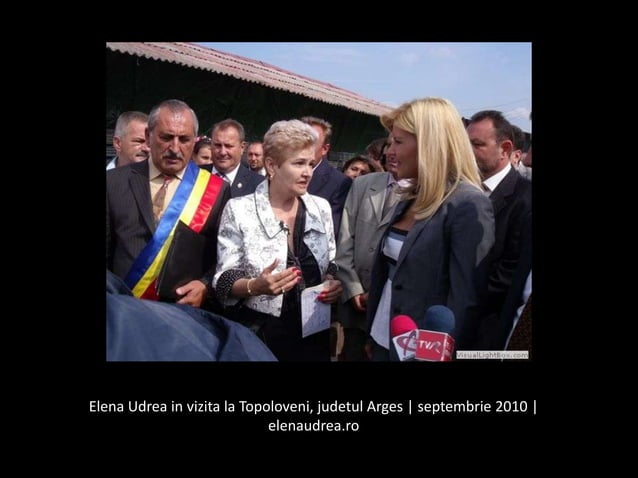 Elena Udrea in vizita de lucru la Topoloveni, Arges | PPTX