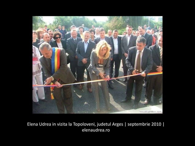 Elena Udrea in vizita de lucru la Topoloveni, Arges | PPTX