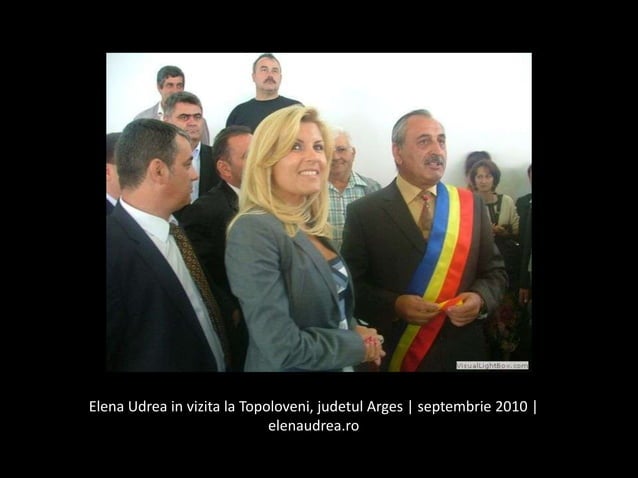 Elena Udrea in vizita de lucru la Topoloveni, Arges | PPTX