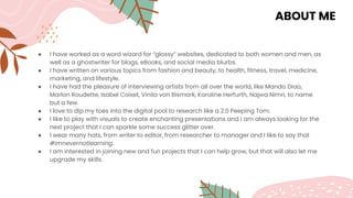 Elena Vrabie - freelance writer portfolio 2021 | PDF