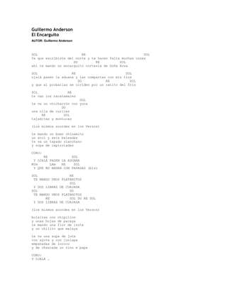 El encarguito. honduras | DOCX