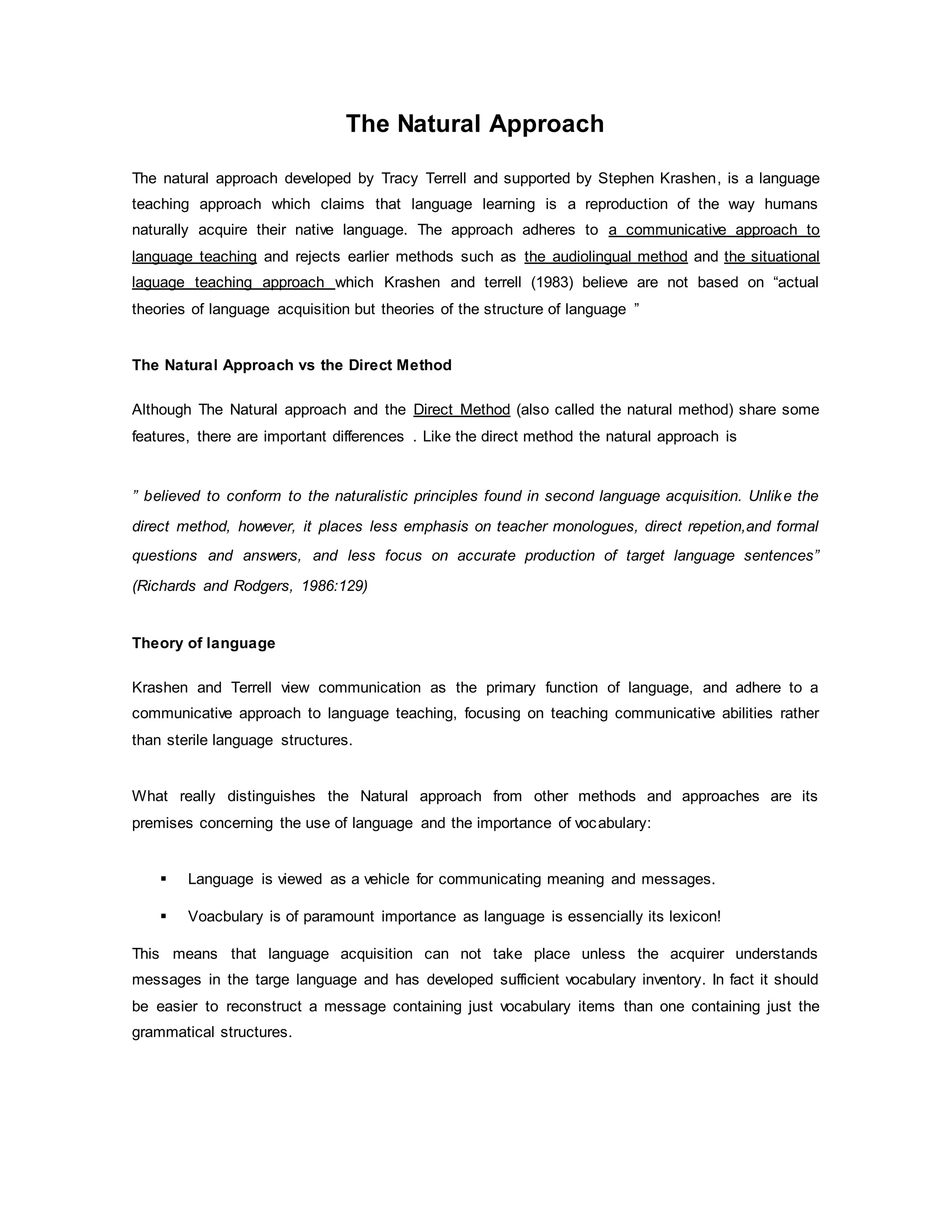 El enfoque natural | DOCX