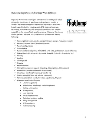 Comparison Between 2 WMSs | PDF