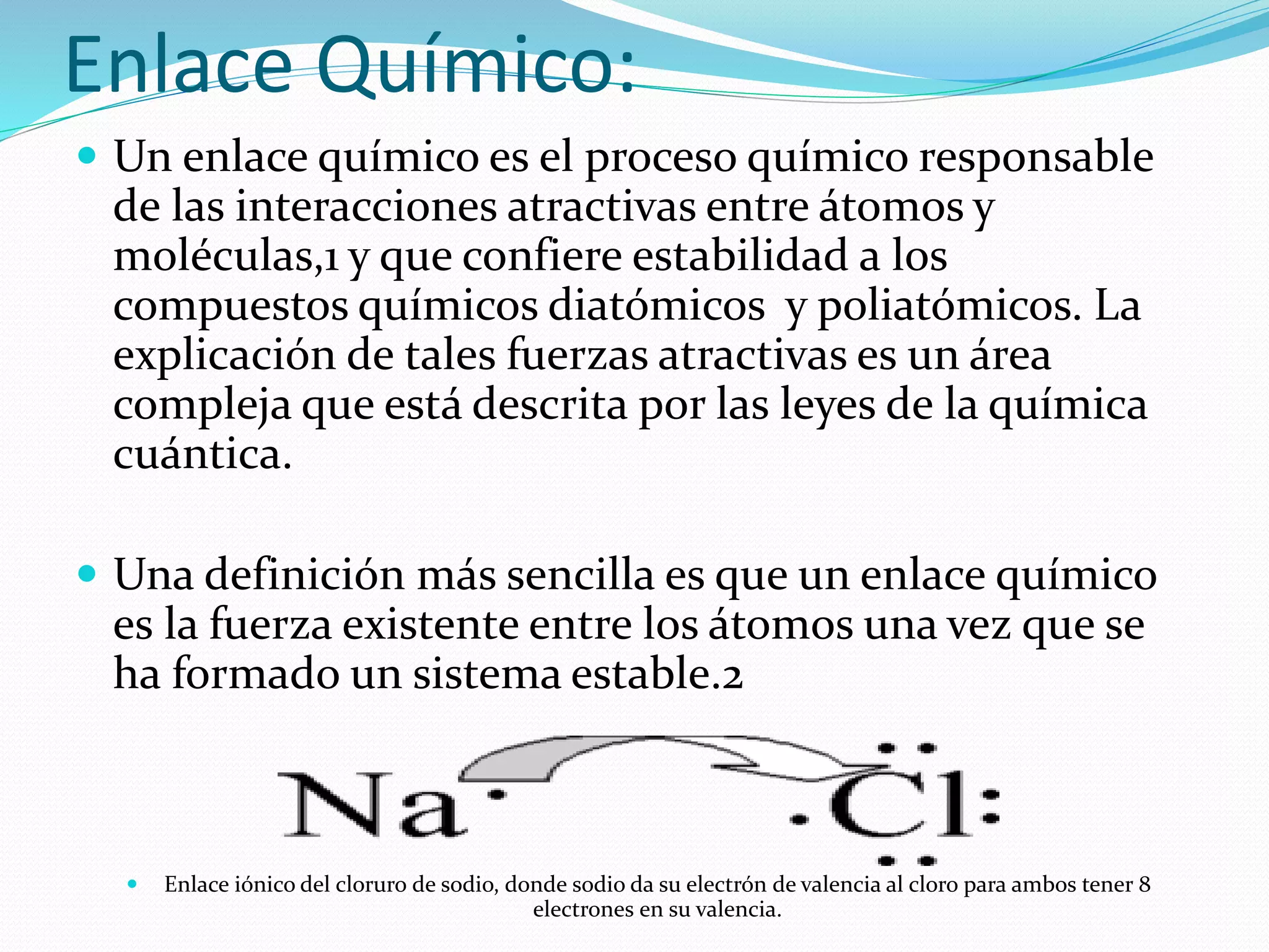 El enlace químico | PPTX | Physics | Science