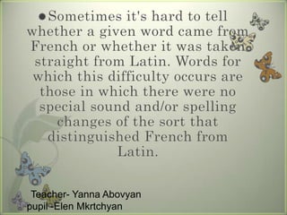 list of english words of french origin | PPTX