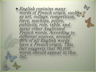 list of english words of french origin | PPTX