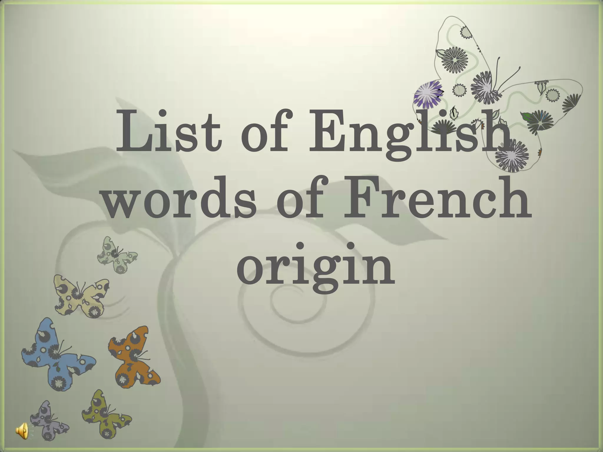 list of english words of ......... origin | PPTX