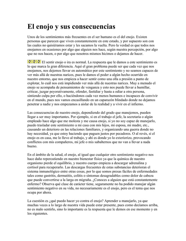El Enojo Y Sus Consecuencias Pdf