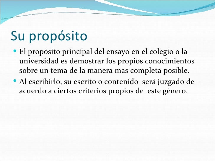 Cual Es El Proposito De Un Ensayo Cual Es El Proposito De Un Ensayo